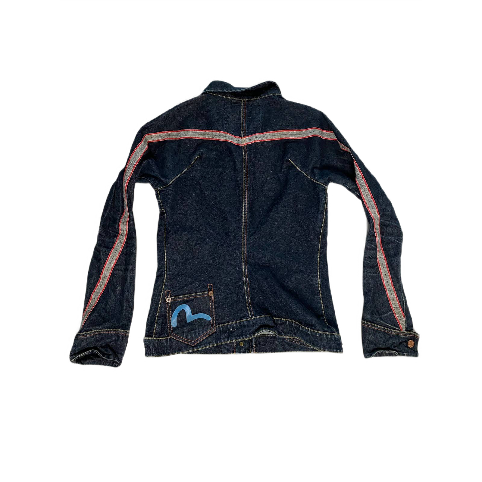 Evisu denim jacket inside out selvedge vintage blue gulls – Refitted